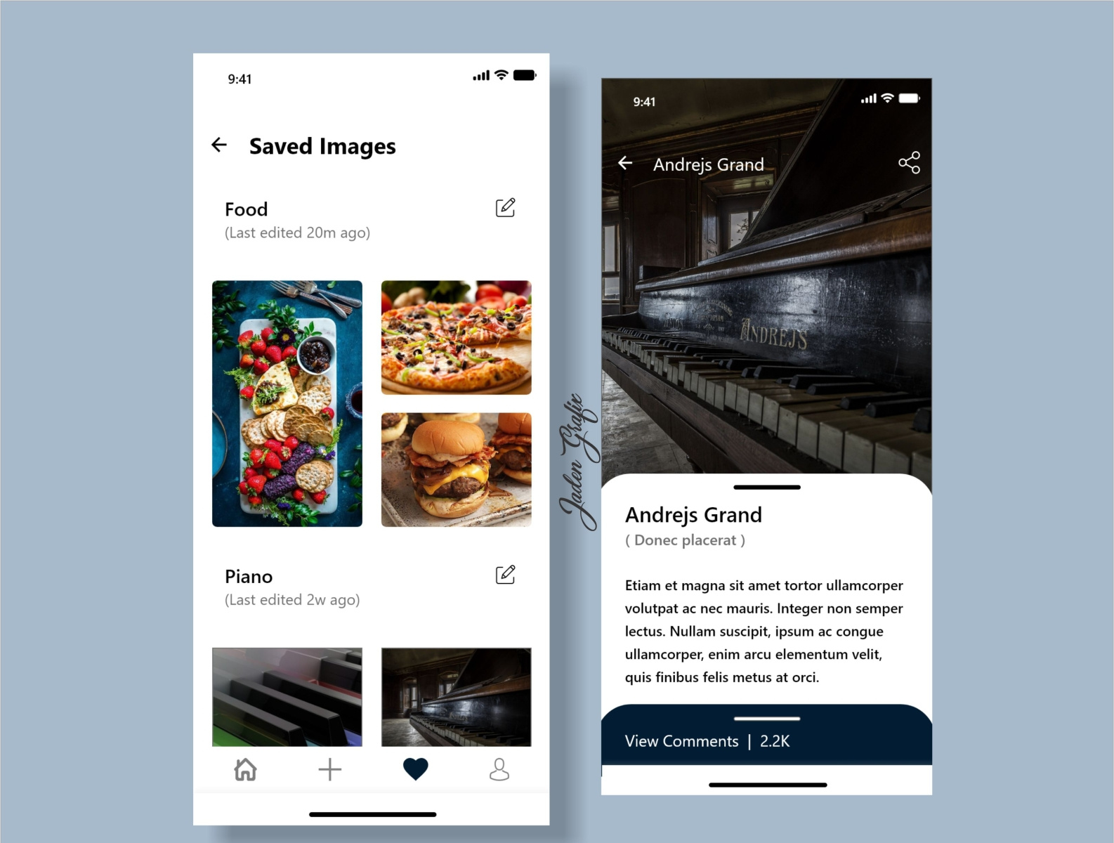 Online Photo Gallery UI by Jaden Tega on Dribbble