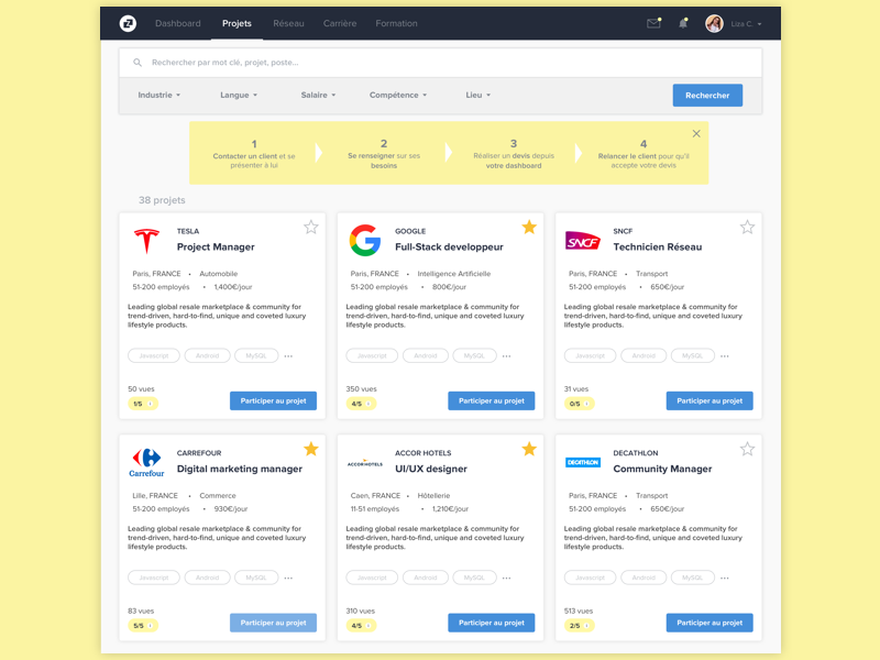 Freelance Job Platform by Vahritch Kharian on Dribbble