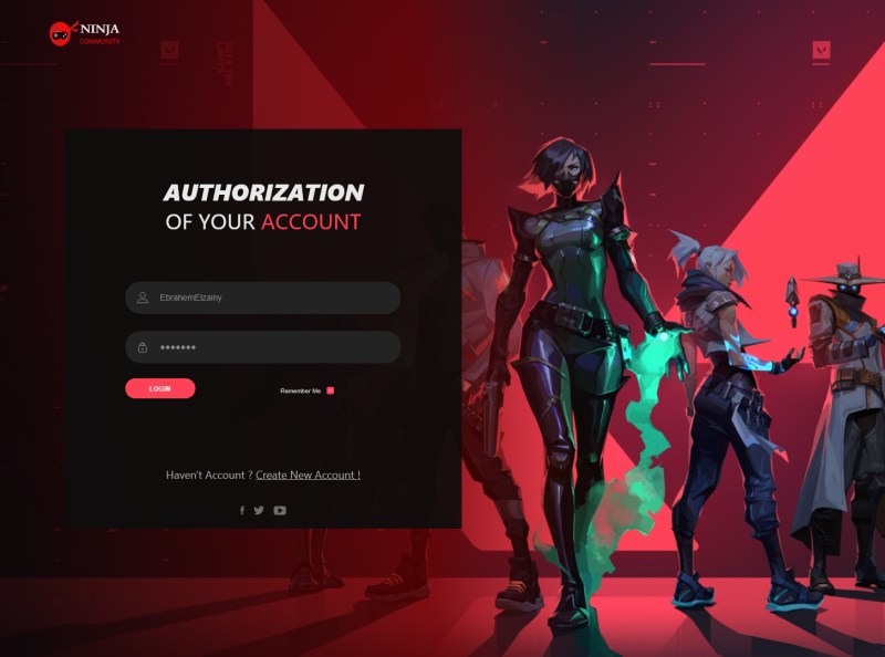Login Gaming Ui 01 by Ebrahem El-zainy on Dribbble