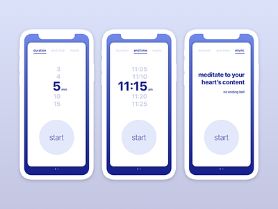 Meditation Timer by Yinan Qiu on Dribbble