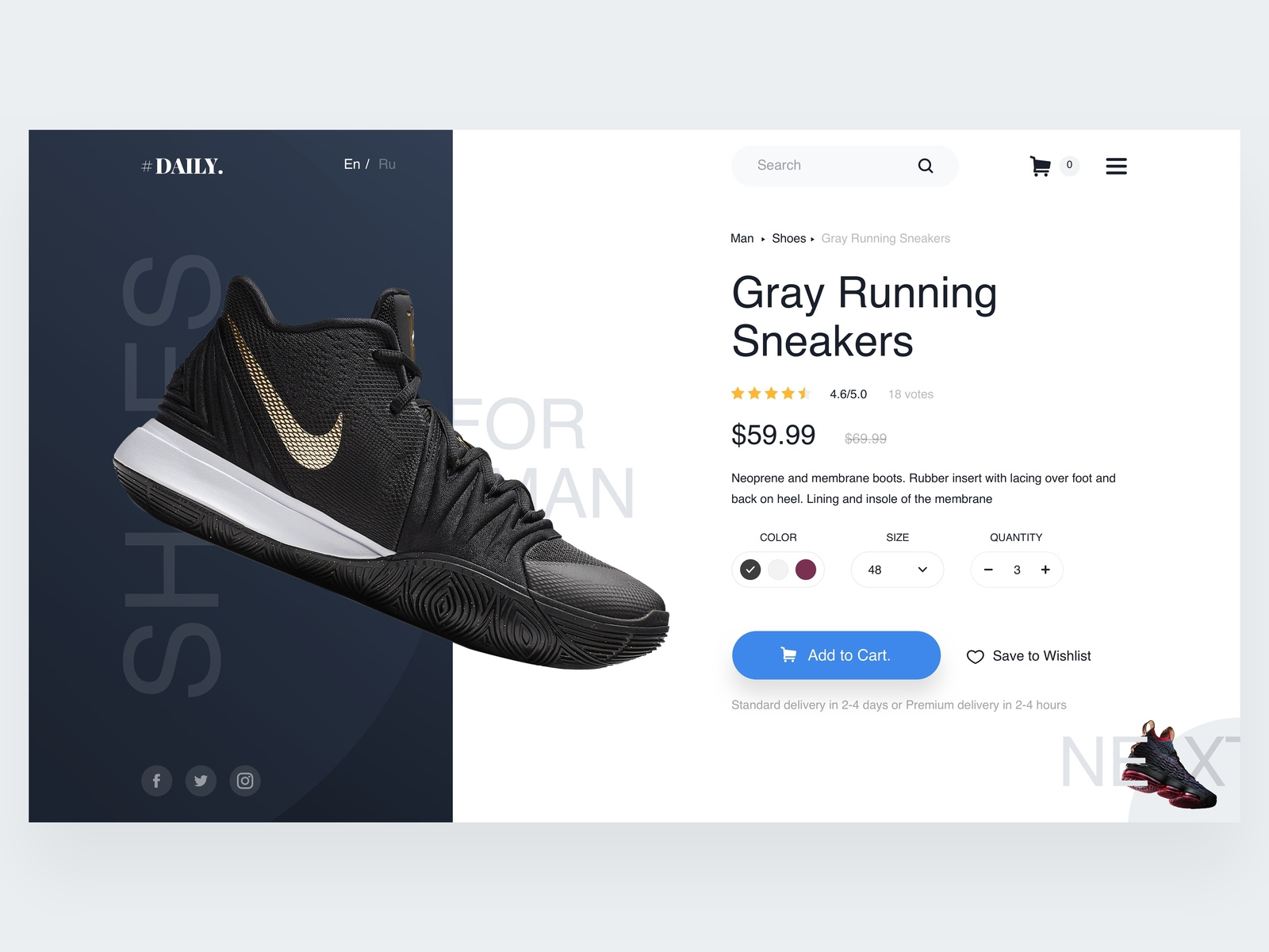 website of shoes. by ZhangCH_98 on Dribbble