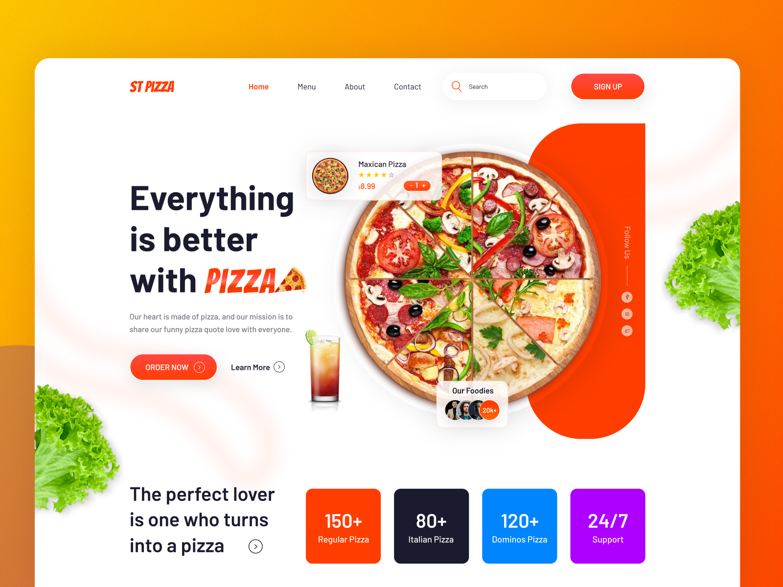 Pizza Web Exploration🔥🔥 by Jakaria Ahmed Shaker 💯 on Dribbble