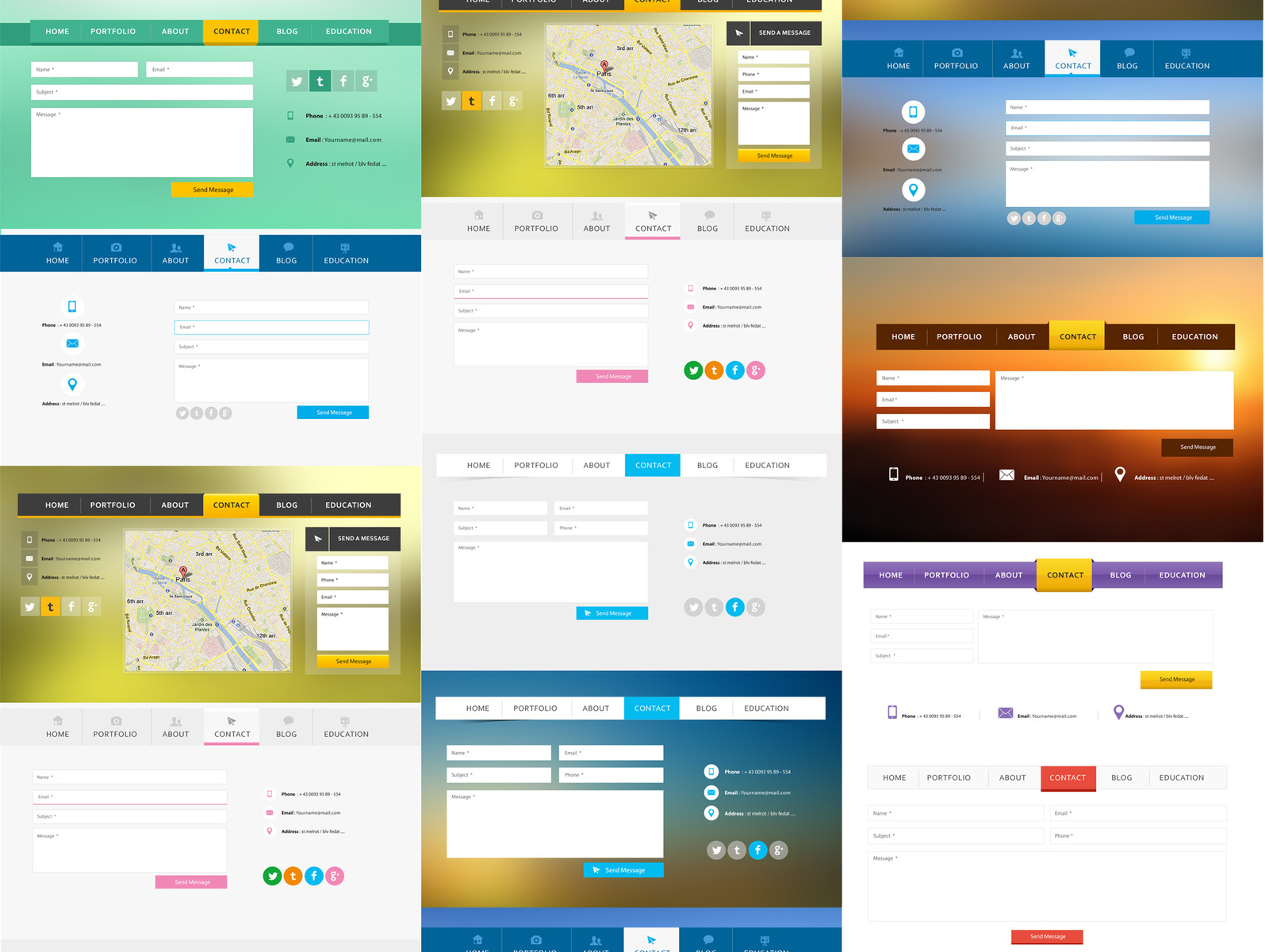 Contact Us Form (Free Download) by Alixperience on Dribbble