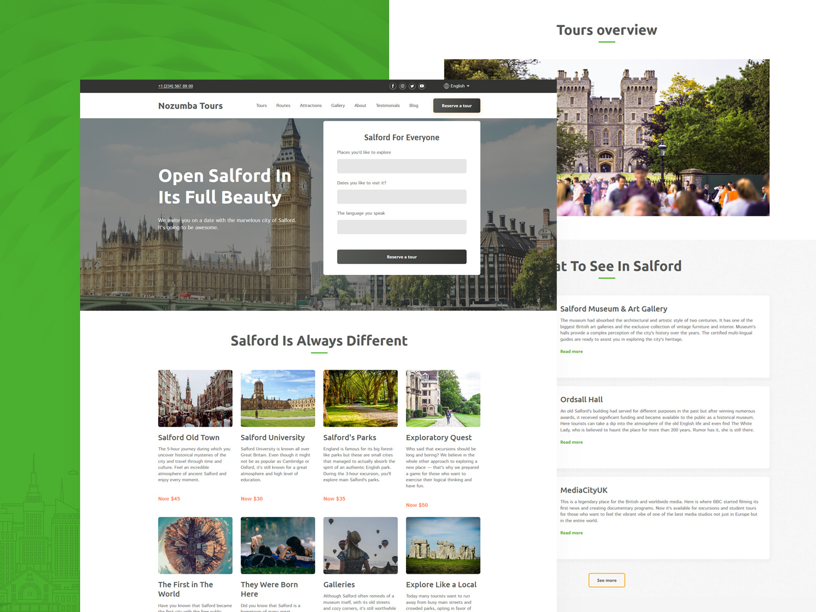  Tours Website Templates By Weblium On Dribbble