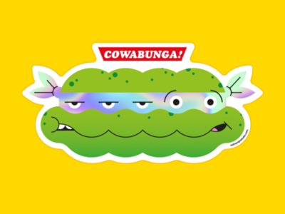 Cowabunga! sticker by Salmorejo Studio on Dribbble