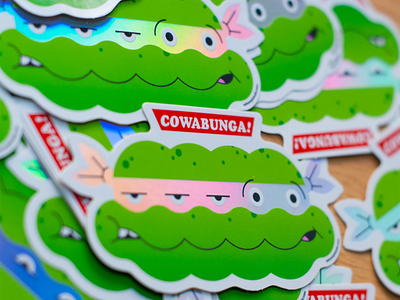 Cowabunga! sticker by Salmorejo Studio on Dribbble