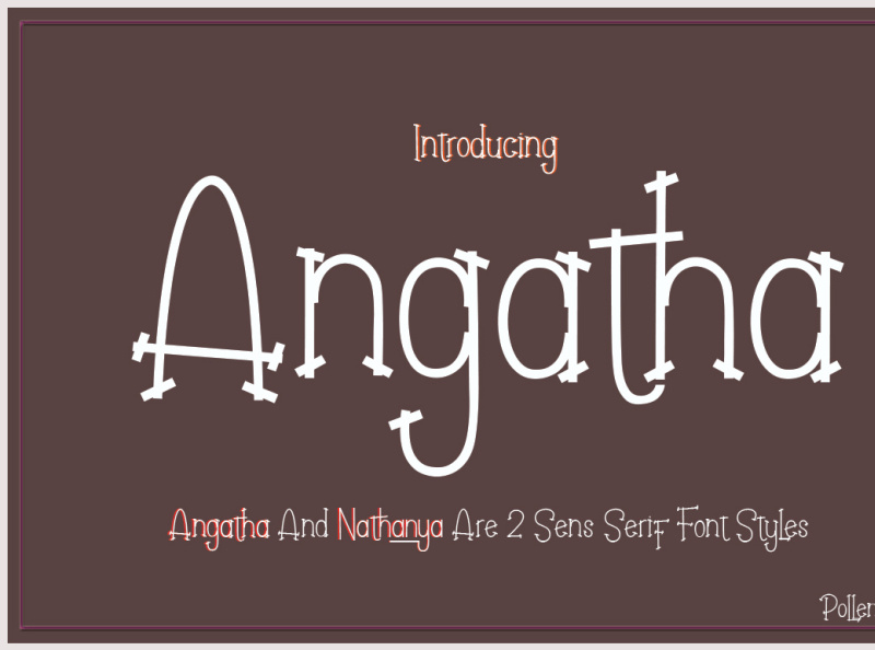 Angatha Font by PollemSt on Dribbble