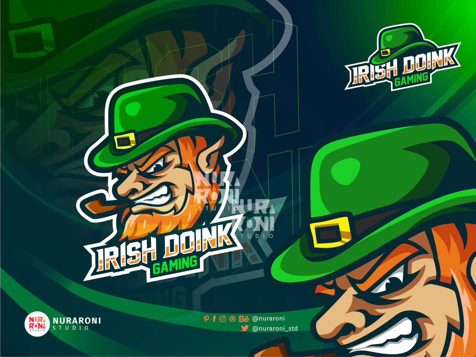 Irish Doink Gaming - Leprechaun Mascot Logo by Nuraroni Studio on Dribbble