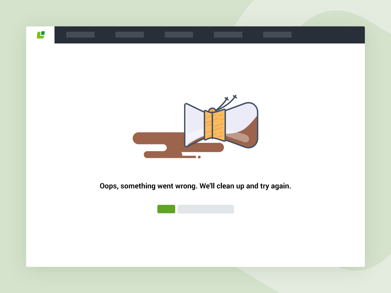 Error page - something went wrong. by Cropster on Dribbble