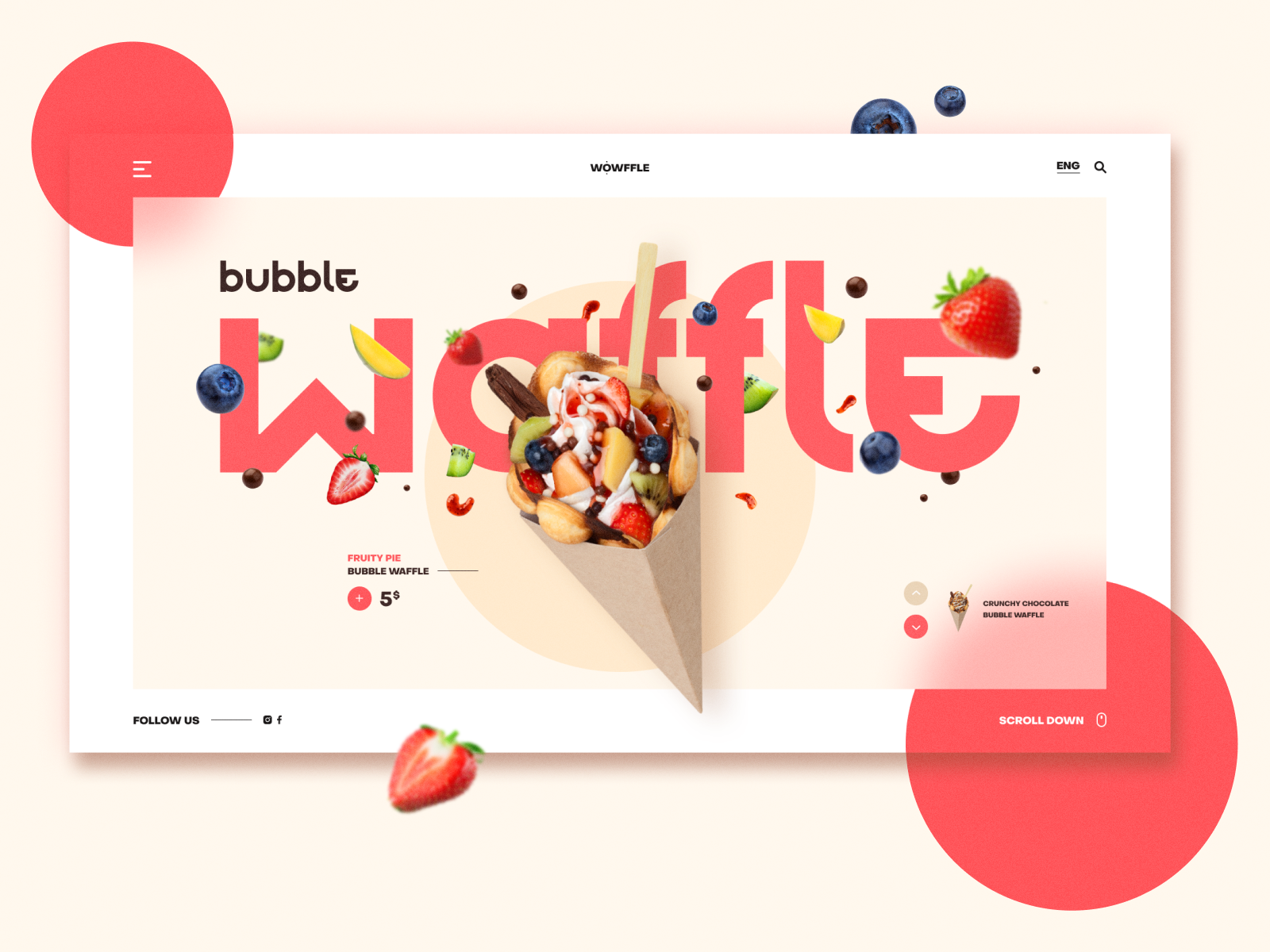 Bubble Waffle Header Design | Shot for practice by Victoria Belyaeva on ...