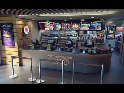 3D Service Counter Design by Bartuk on Dribbble