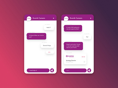 Chatbot UI Design by Phil Mesnildrey on Dribbble