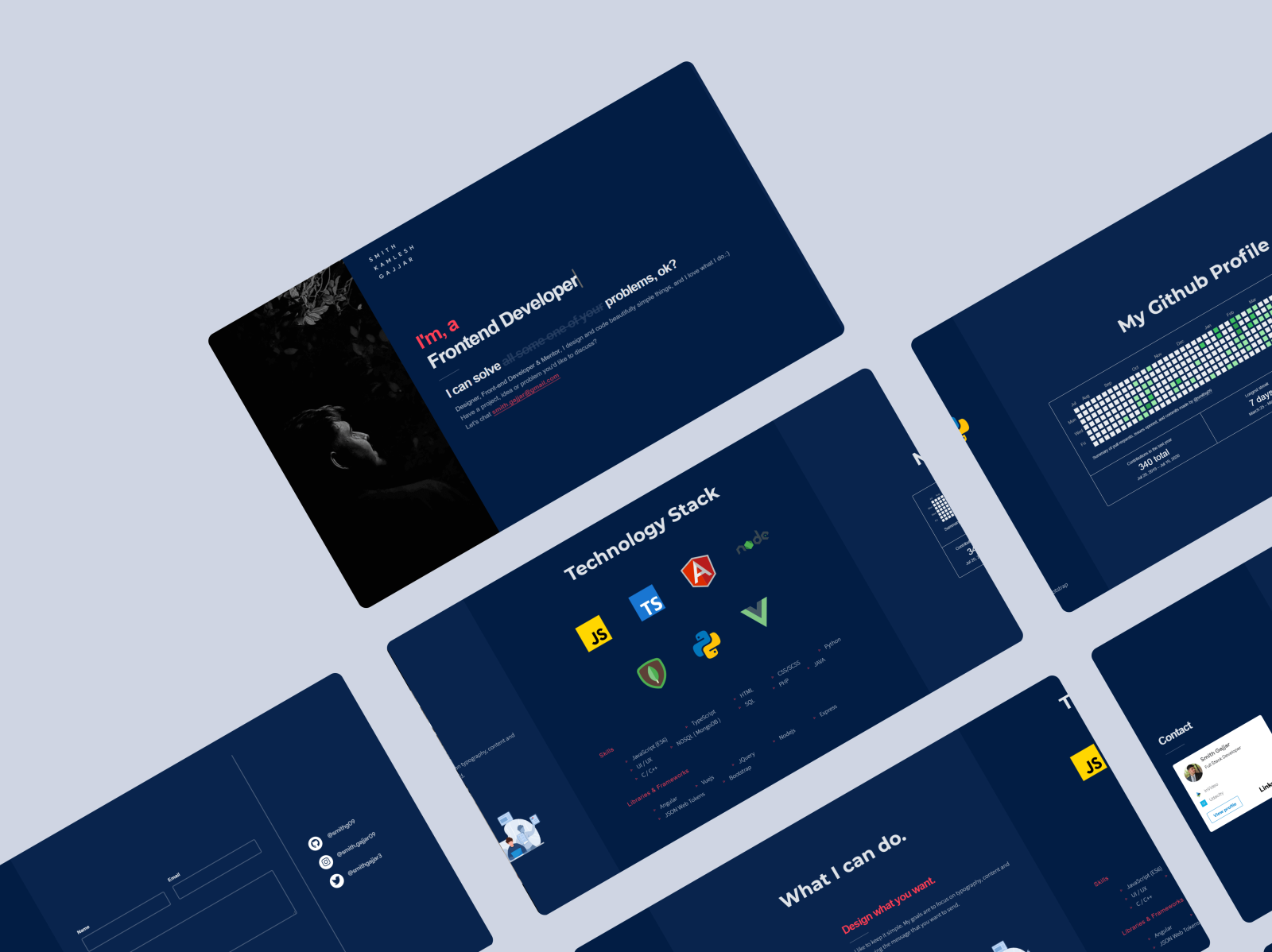 Developer Portfolio by Smith Gajjar on Dribbble