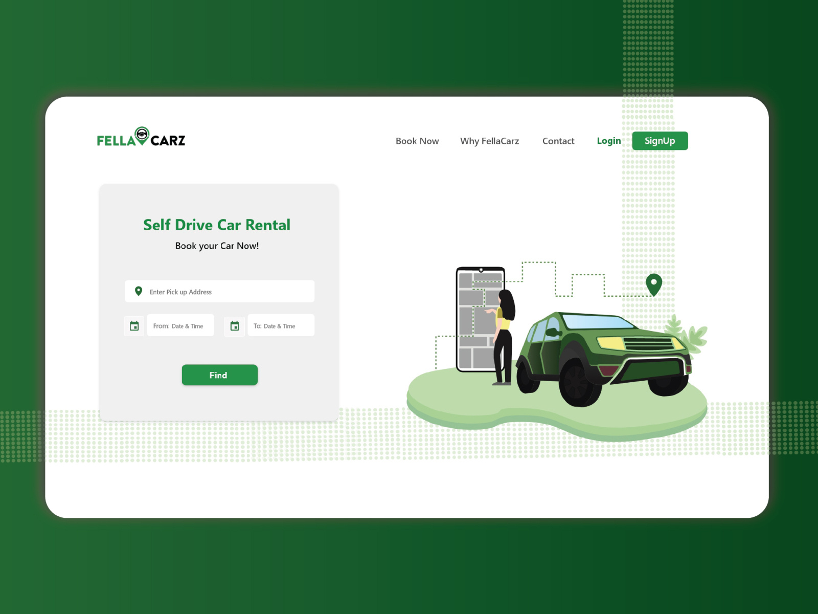 Fellacarz - A Self Drive Car Rental Platform by Disha Fartyal on Dribbble