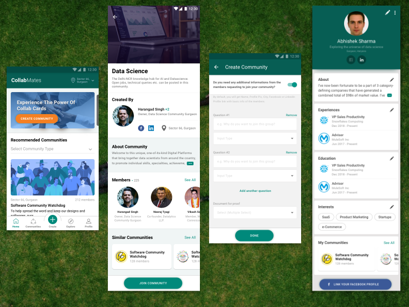 Community Building App by Apoorv Khare on Dribbble