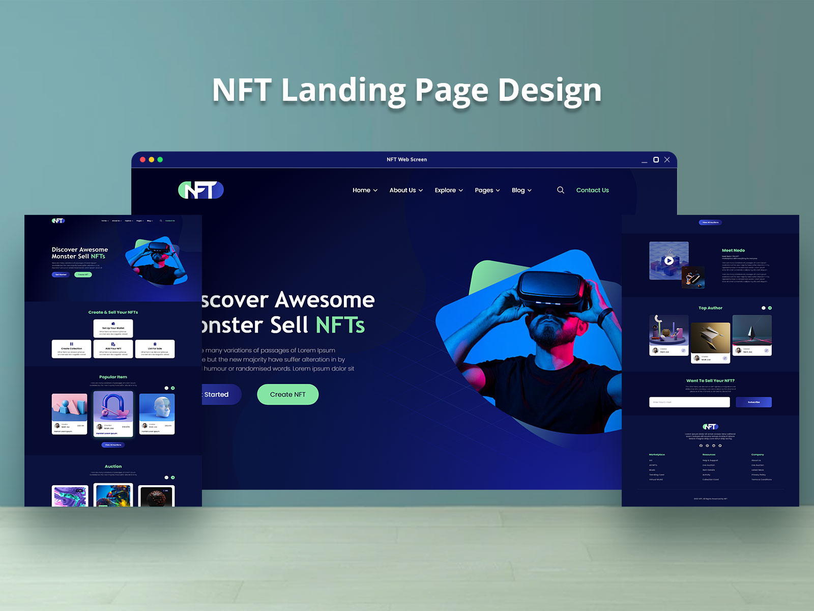 NFT - Landing Page Explorations by Parthiv Deb Partho on Dribbble