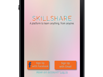 Skillshare App Mockup Splash Screen by Datrianna Meeks on Dribbble