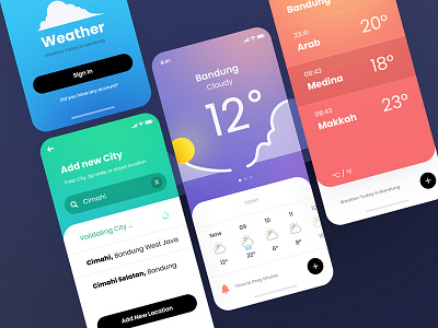 iOS Weather App by Delip Nugraha on Dribbble