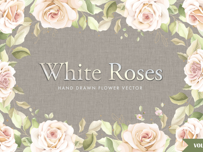 hand drawn soft roses wedding card bundle by lukasdedi on Dribbble
