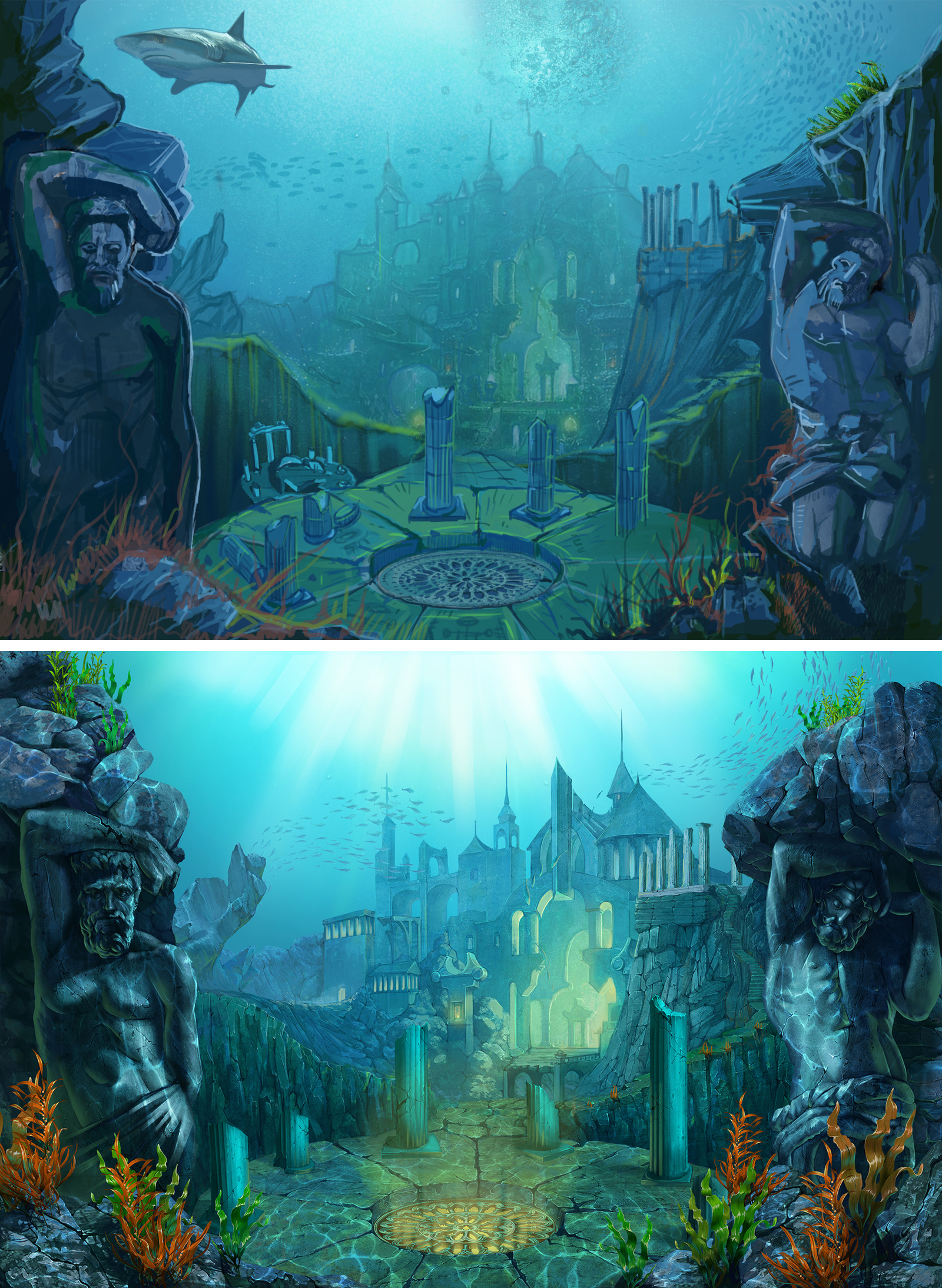 Atlantis background 2 by Slotopaint on Dribbble