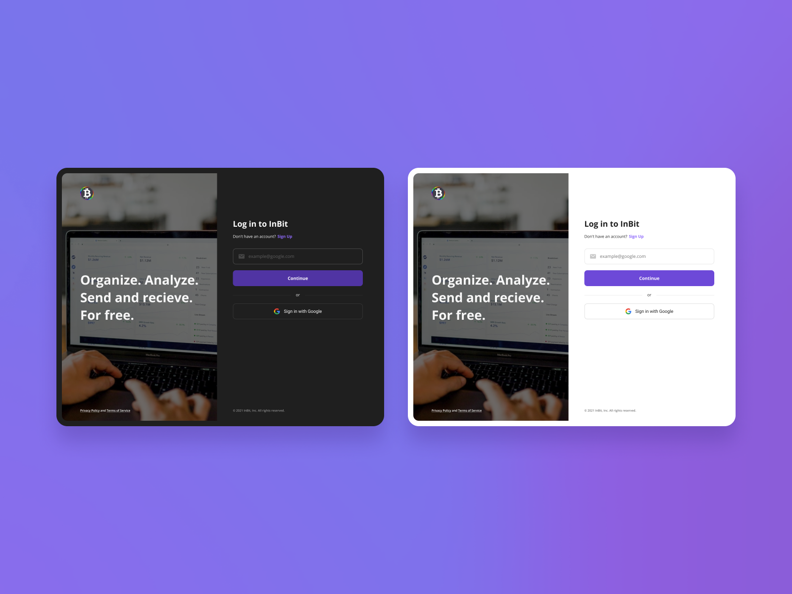 InBit Log In (Concept) by Andrey Poteryaev on Dribbble