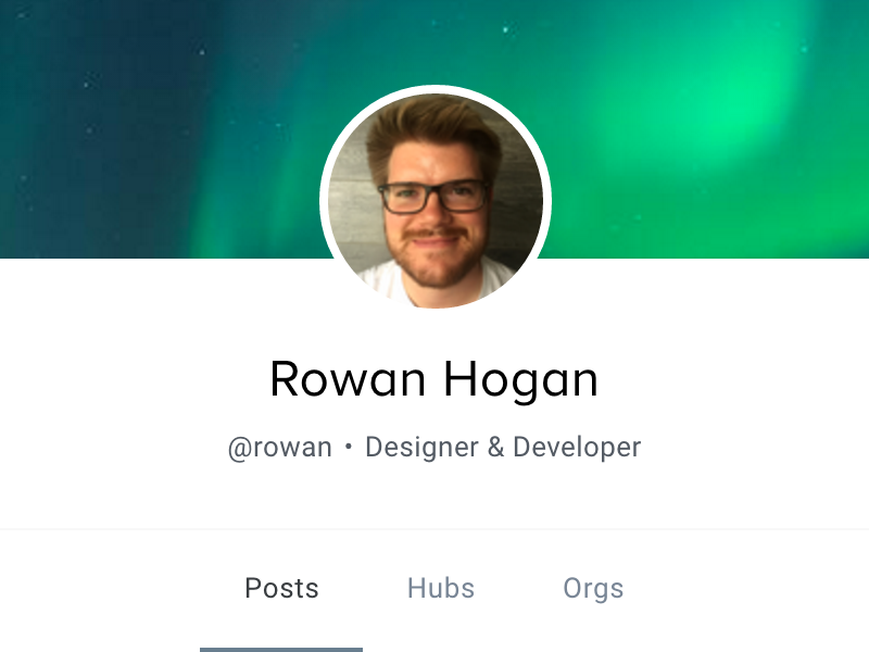 User header by Rowan Hogan for Pressly on Dribbble
