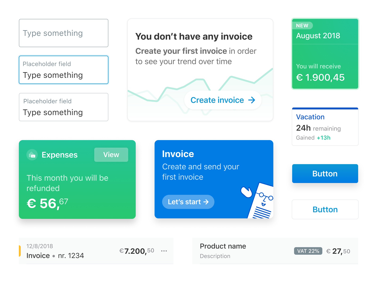 Invoicing design system by Belka on Dribbble