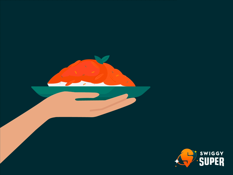 Food illustrations for Swiggy SUPER by Sanira Mediratta on Dribbble