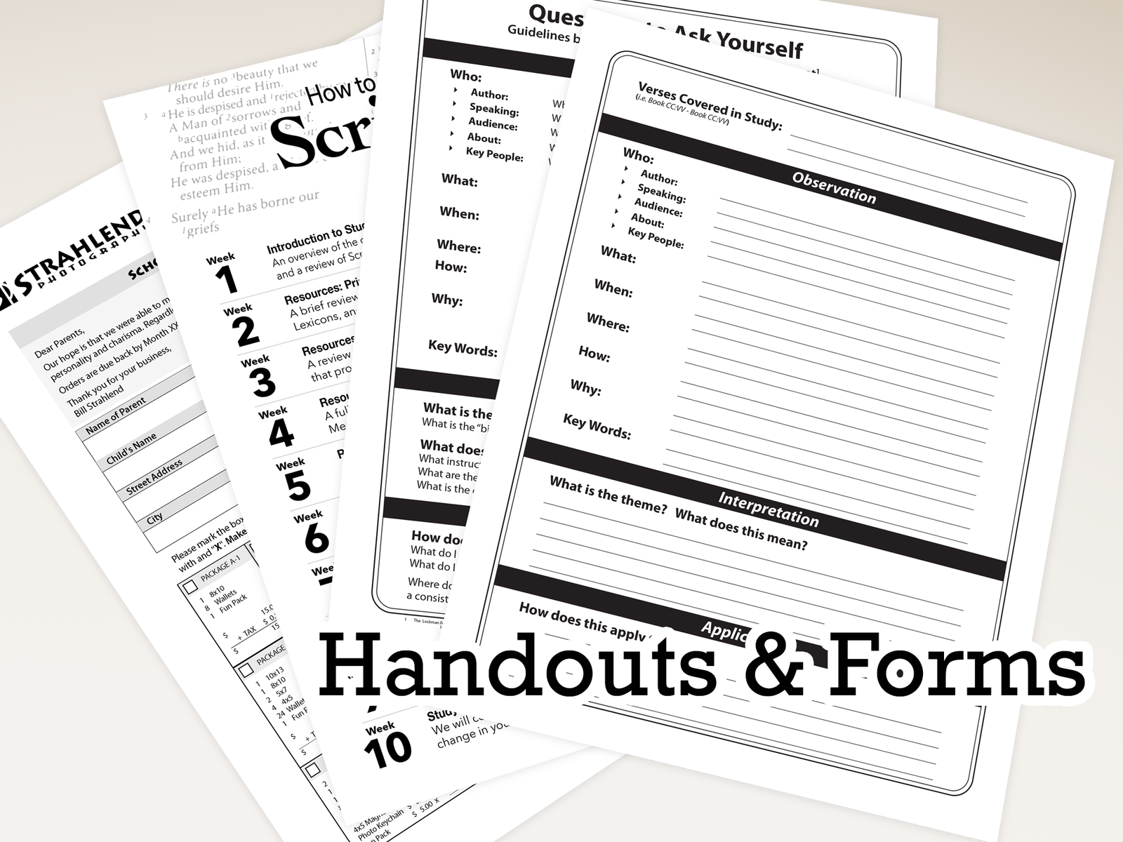 Handouts Forms by W R Strahlend on Dribbble