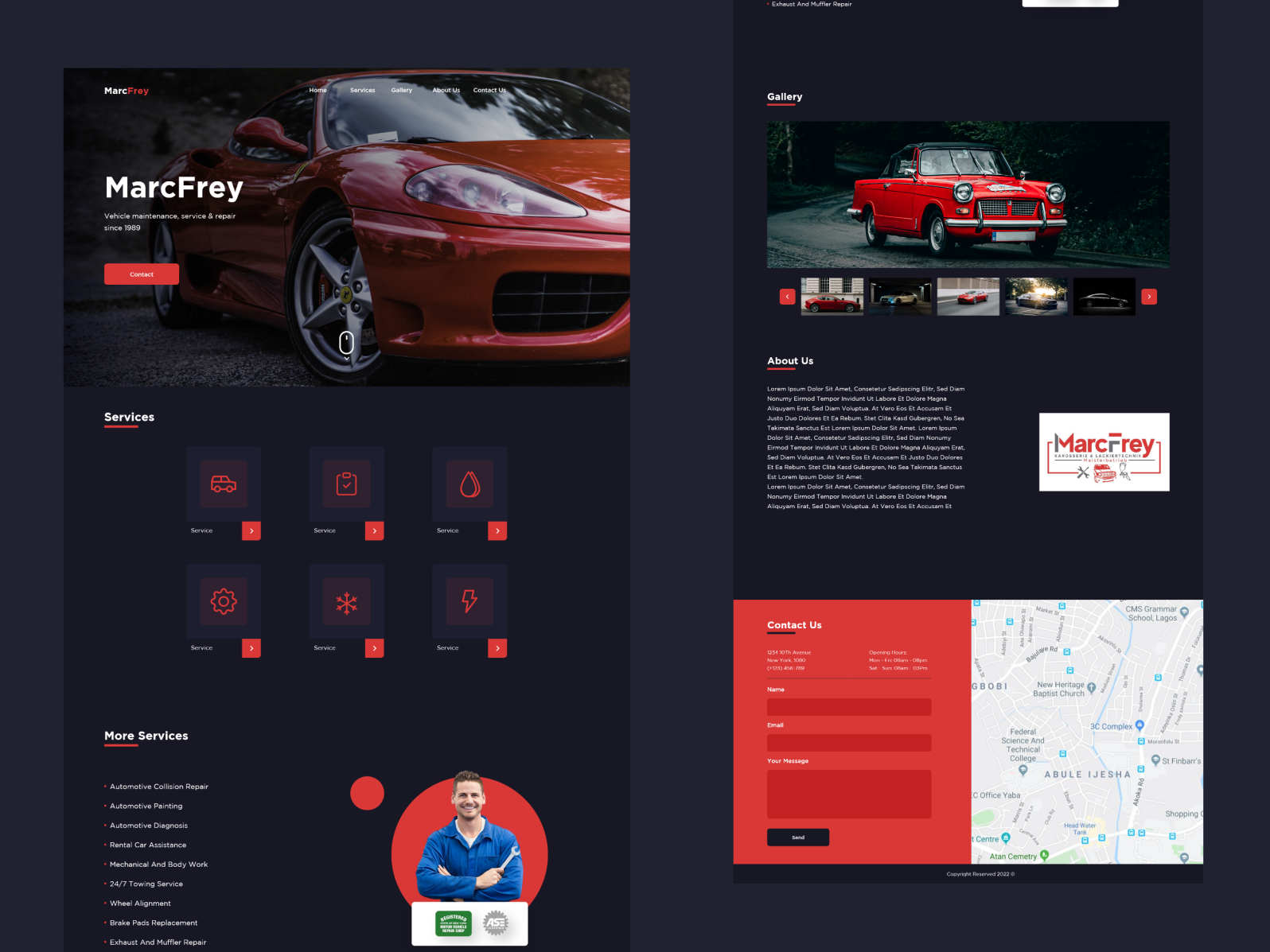 Car Repair Website Design - Web Design by Abdul Basit on Dribbble