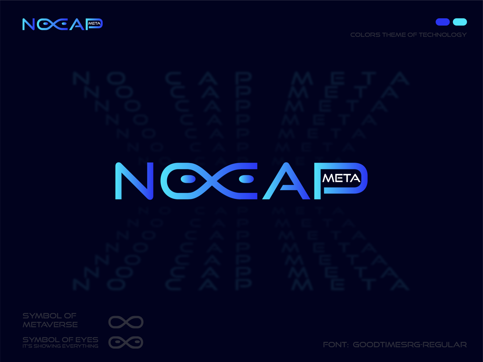 No Cap Meta minimalist logo design technology over reality by Azmain ...