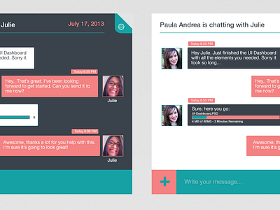 UI Kit Plano Chat Inteface Dark by Edwin Diaz on Dribbble