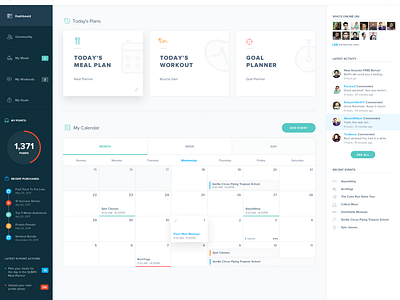 Fitness App Dashboard (WIP) by Paul Adrian (sparkly.design) on Dribbble