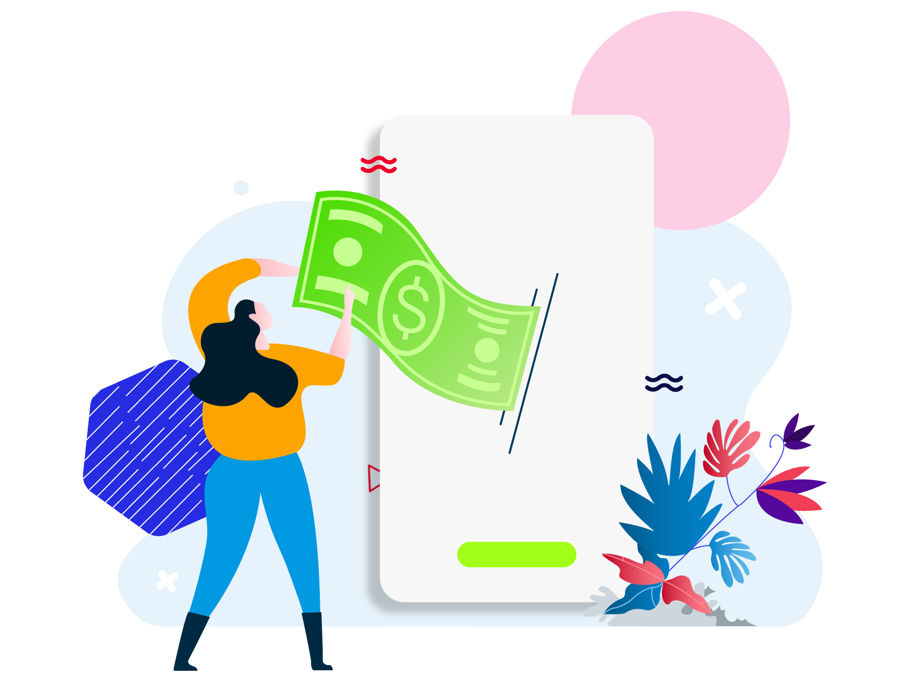 Mobile Wallet Illustration