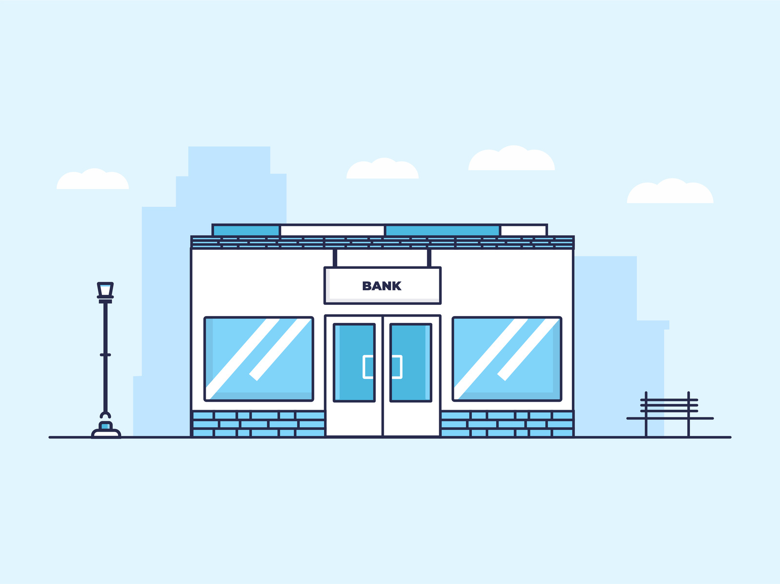Bank Illustration by UI Pixellent on Dribbble