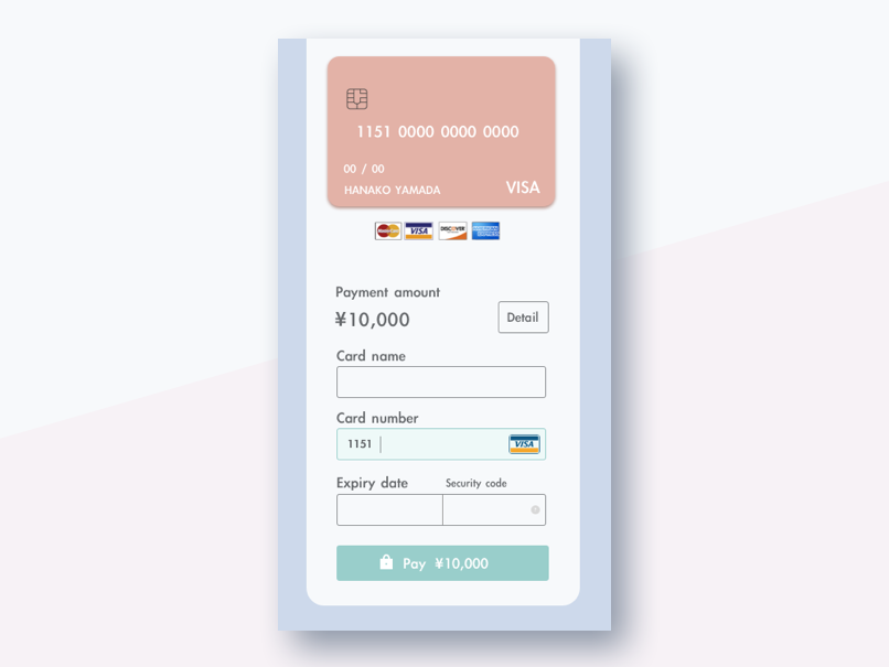 Payment Ui by Ayaka Okubo on Dribbble