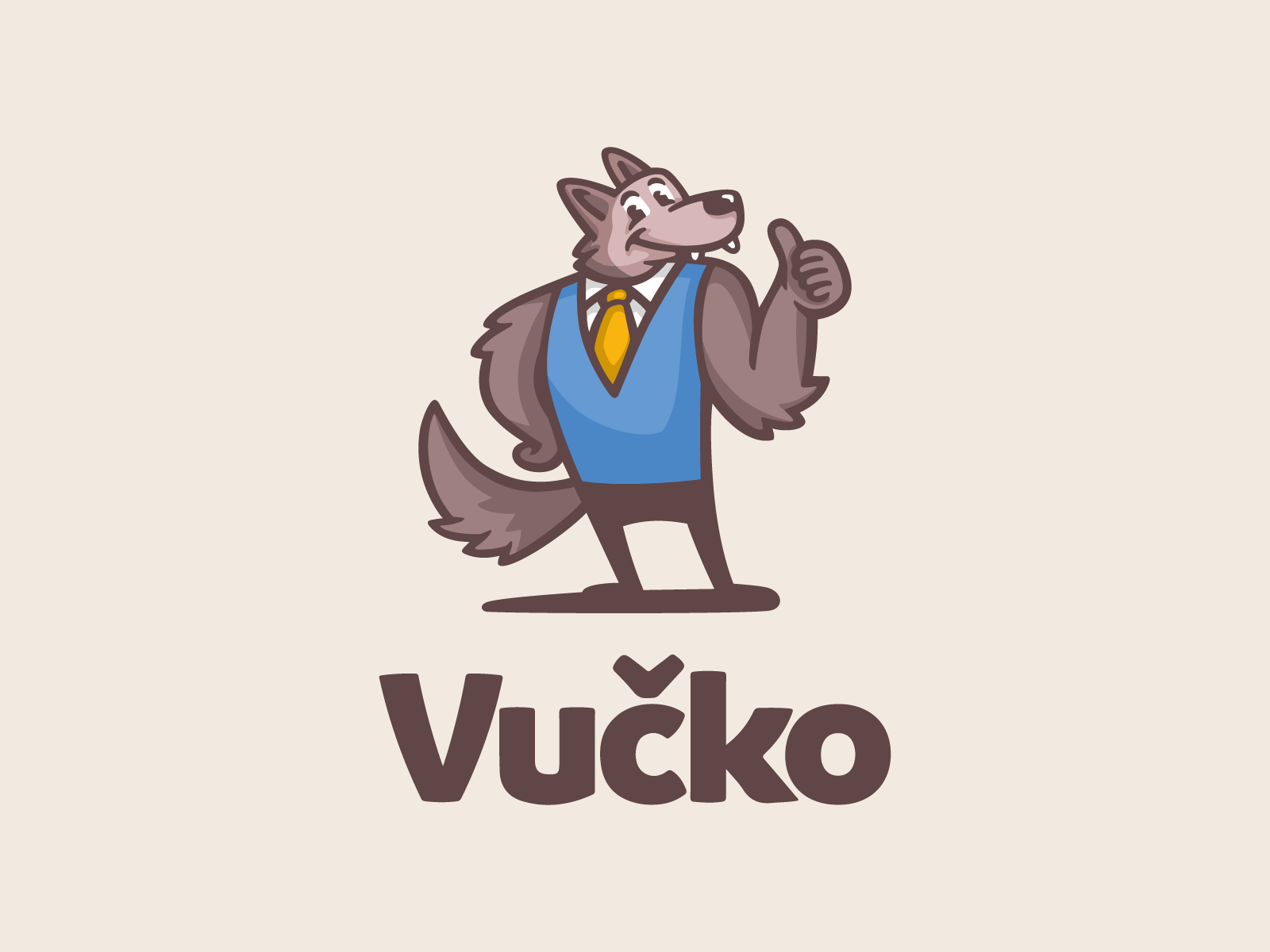 Mascot logo Vučko by Agnieszka Rovsnik on Dribbble