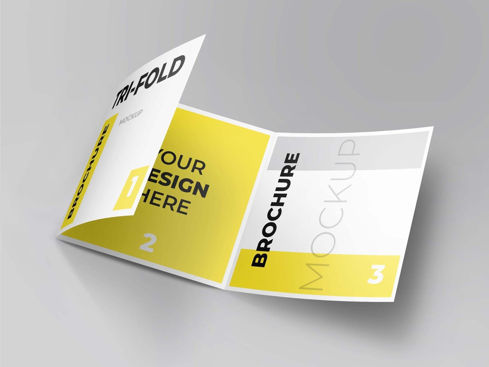 Square tri fold brochure cover mockup by Graphic Arena on Dribbble