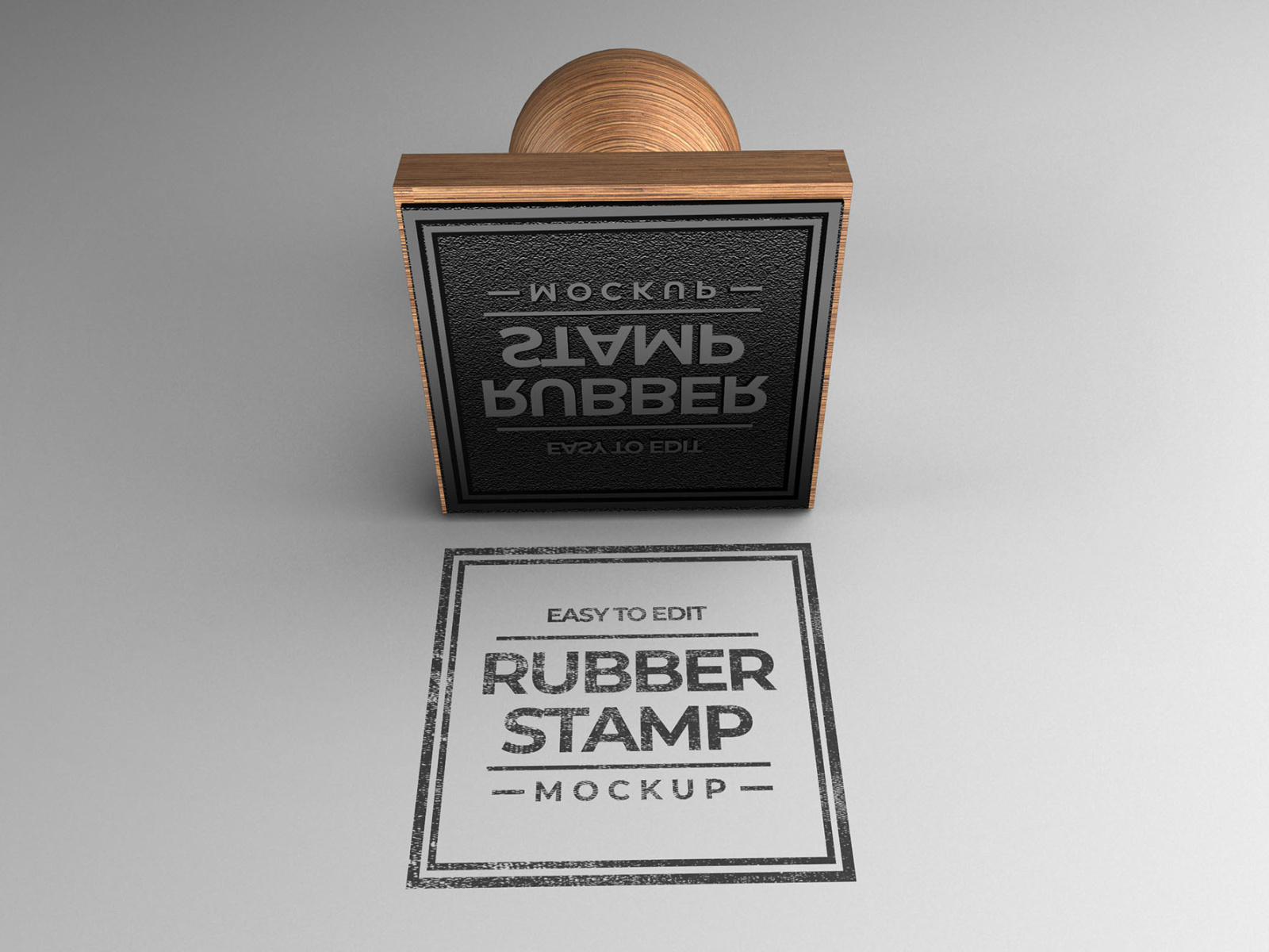 Square stamp mockup design by Graphic Arena on Dribbble
