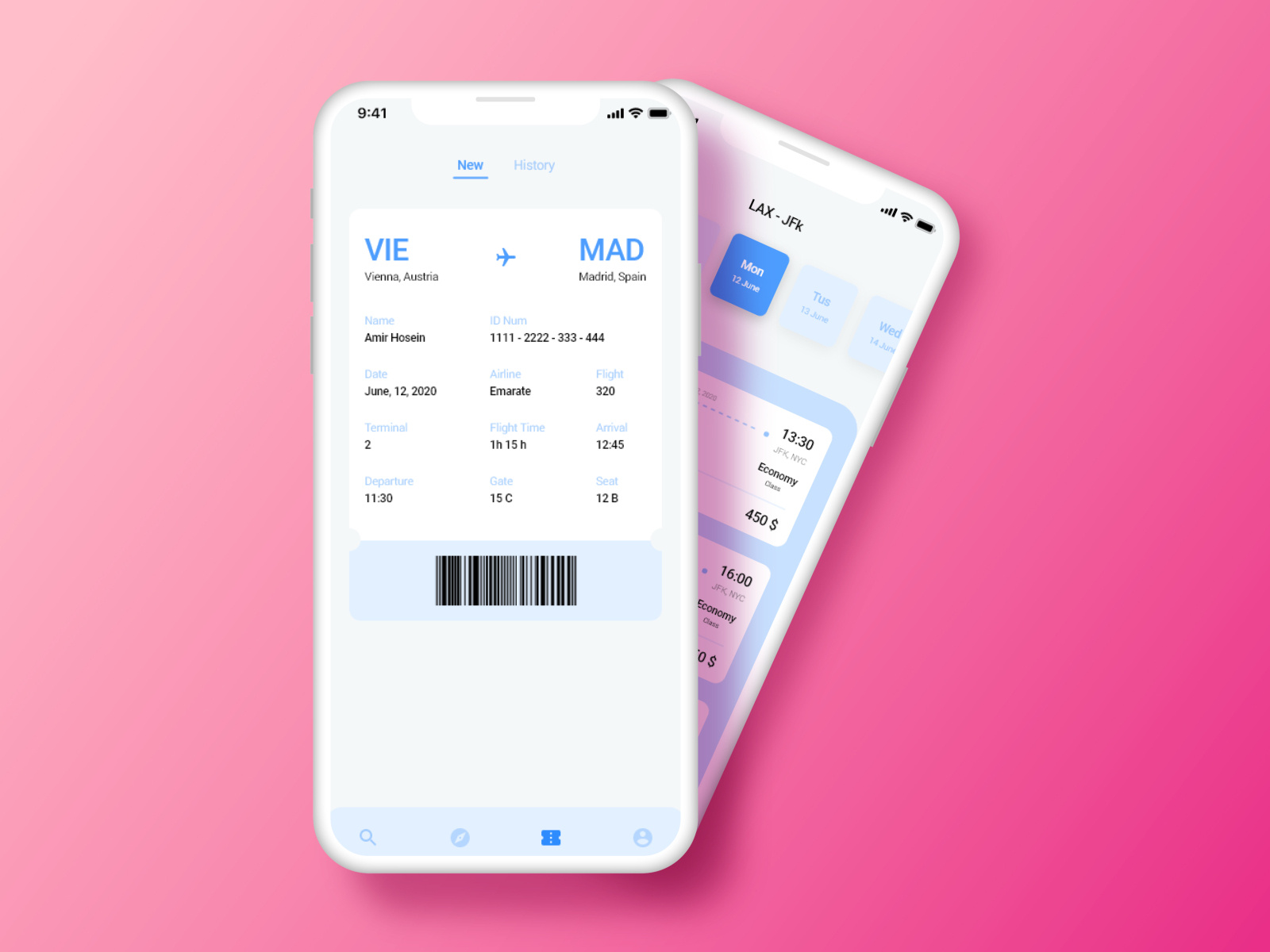 Boarding Pass Ui Design By Amir Tavana On Dribbble