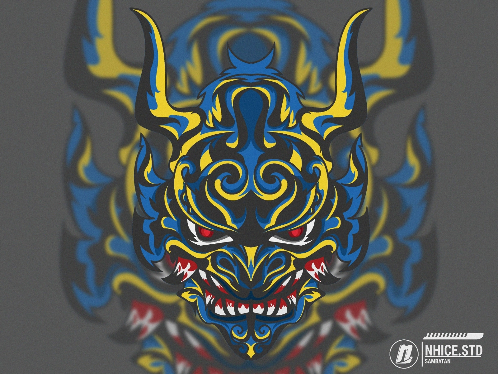 Blue Monster Illustration by Nhice_std on Dribbble