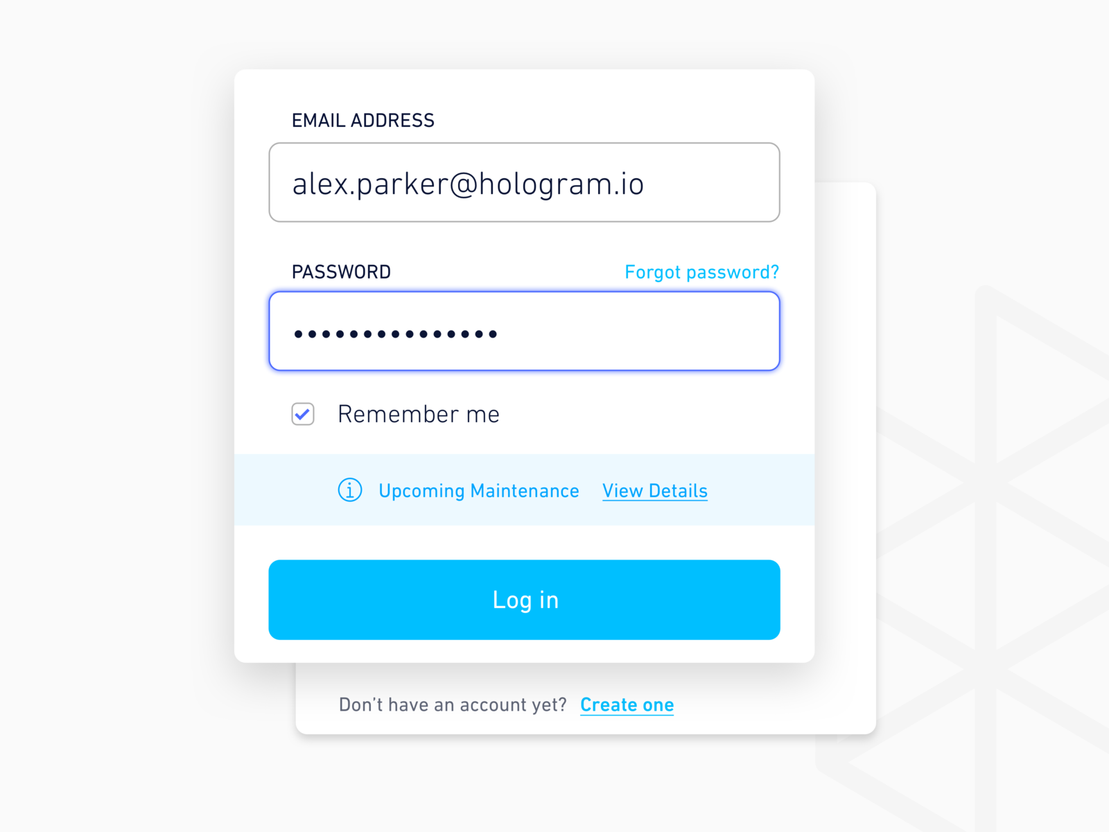 Platform Alerts on Log in by Quintin Carlson for Hologram on Dribbble