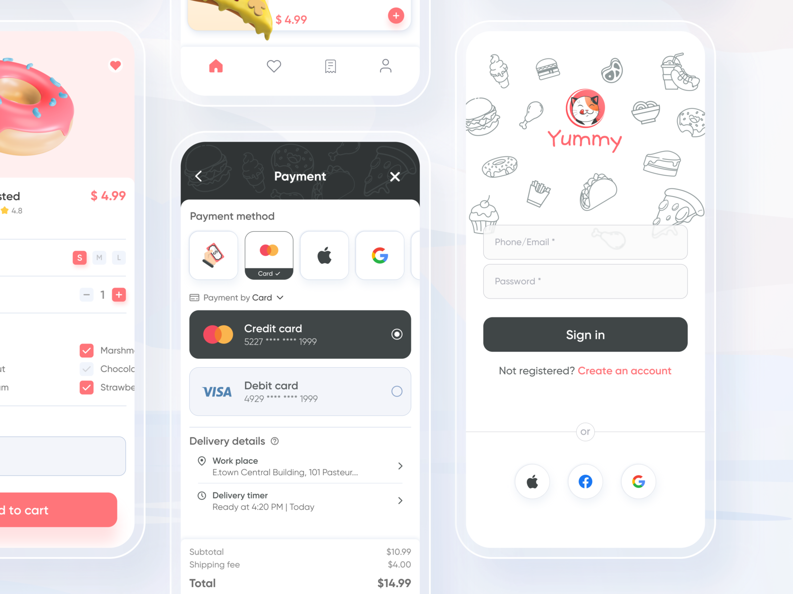 Delivery App mobile / Payment by Lam Maison 🍭 on Dribbble