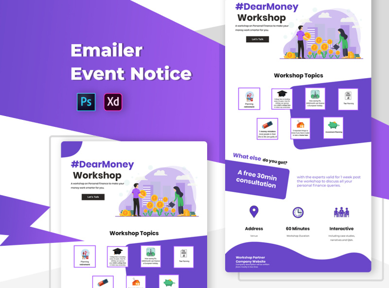 Email - Event Notice by Pixel.Spider on Dribbble