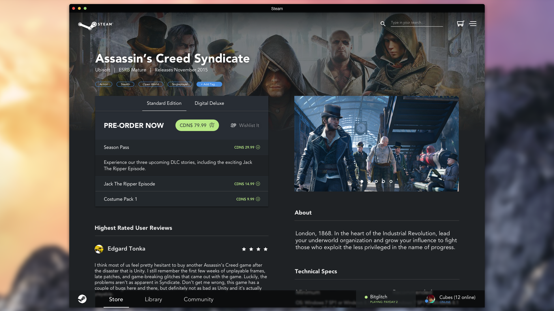 Steam Redesign: Game Store Page by Matt Preston on Dribbble