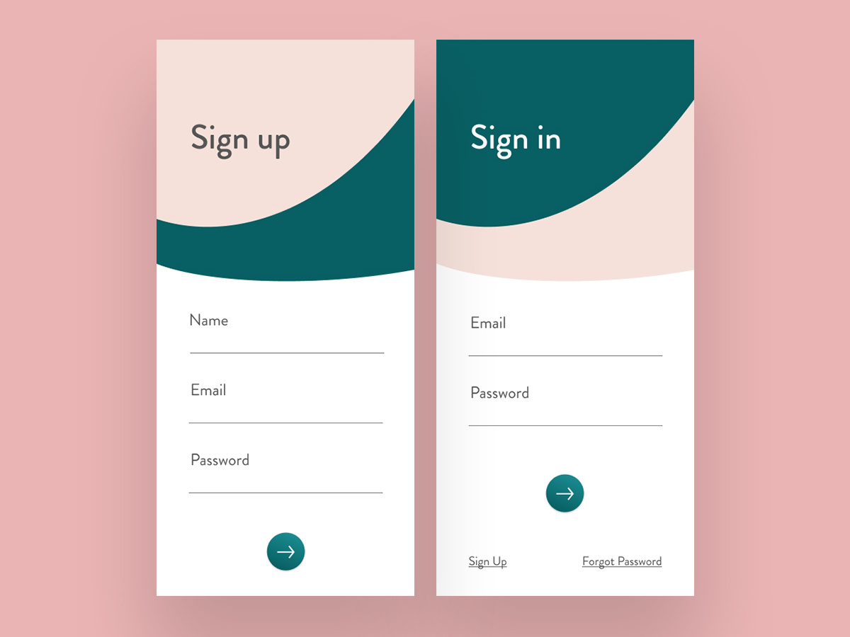 Sign In / Sign Up | UI by Saumya Pareek on Dribbble