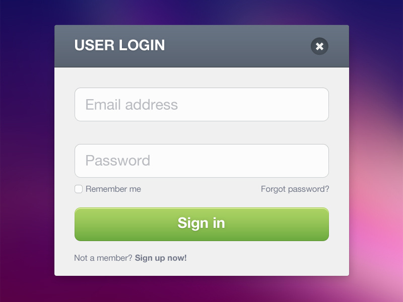 UI Login (for practice) by Carmen Murillo on Dribbble