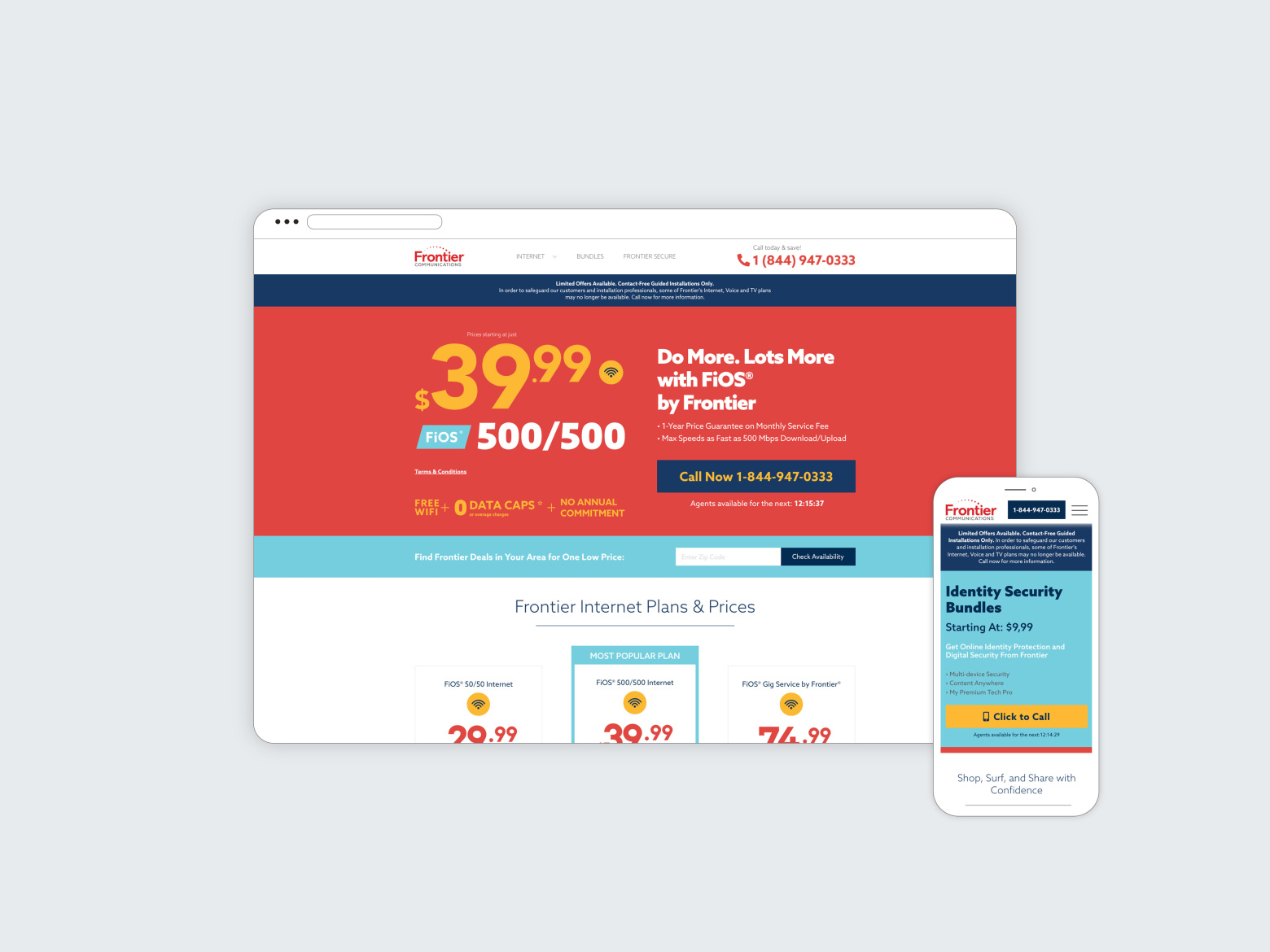 Website Frontier Internet by Luiz Gustavo Silva on Dribbble