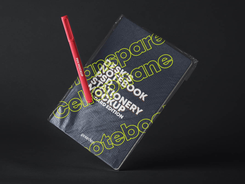 Free Notebook Transparent Cover Mockup by Andy W on Dribbble
