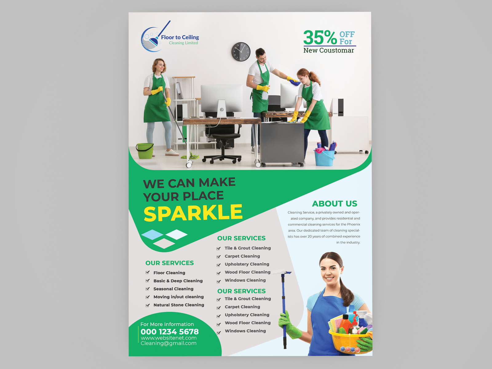Cleaning Services Flyer Template By Saad Uddin On Dribbble